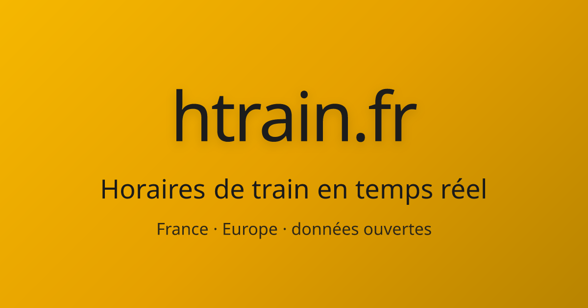 Real-Time Train Schedules — Regional & Commuter Rail | htrain.fr